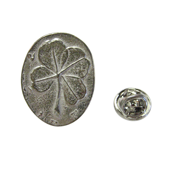 Kiola Designs | Accessories | Oval Four Leaf Clover Lapel Pin | Poshmark